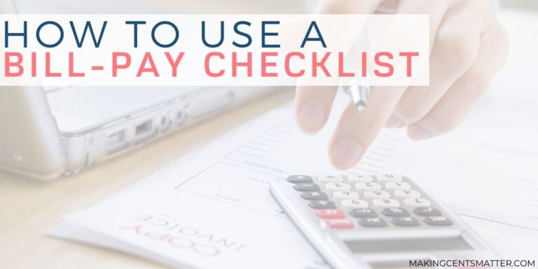 Bill Pay Checklist | Organize Your Finances With This Free Printable ...
