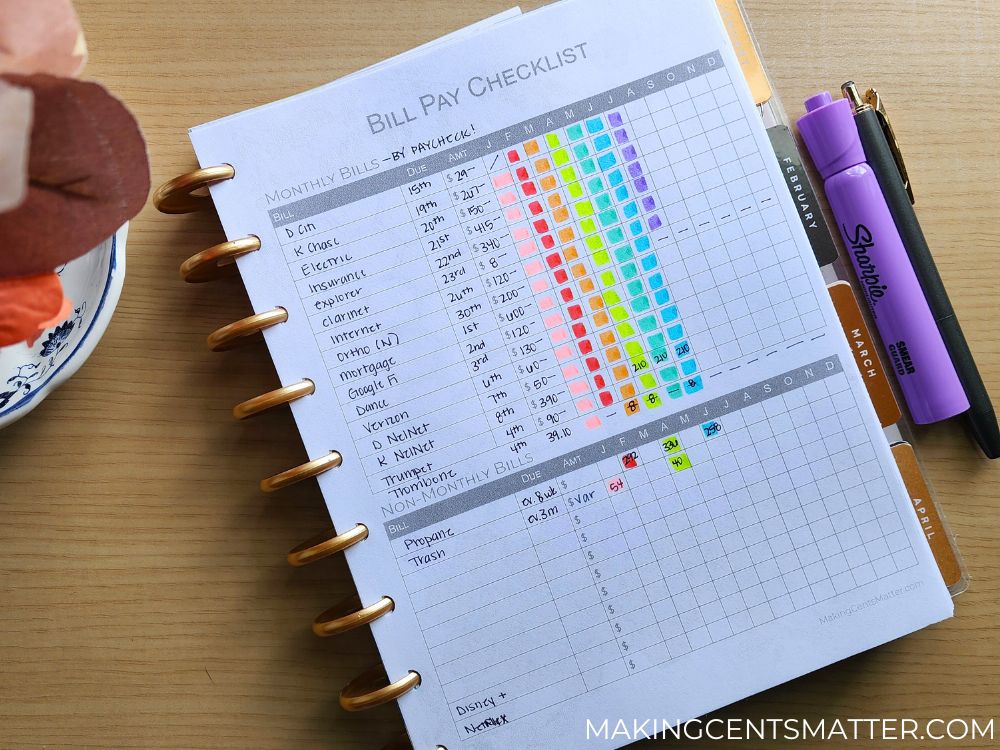 Bill Pay Checklist | Organize Your Finances With This Free Printable ...