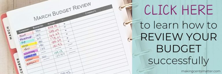 Your Complete Guide To Using A Cash Budget - Making Cents Matter