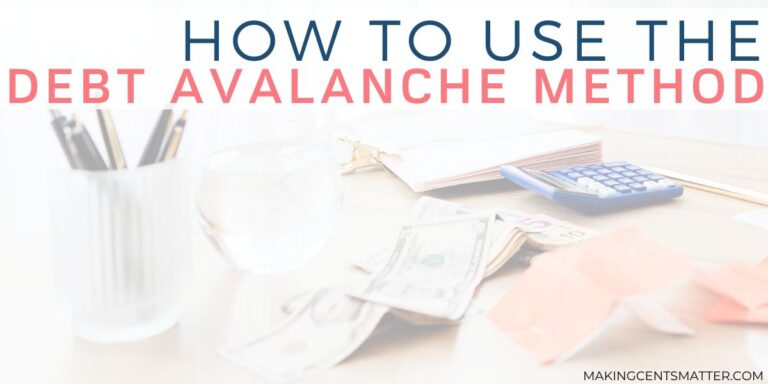 How To Use The Debt Avalanche Method To Pay Off Debt - Making Cents ...